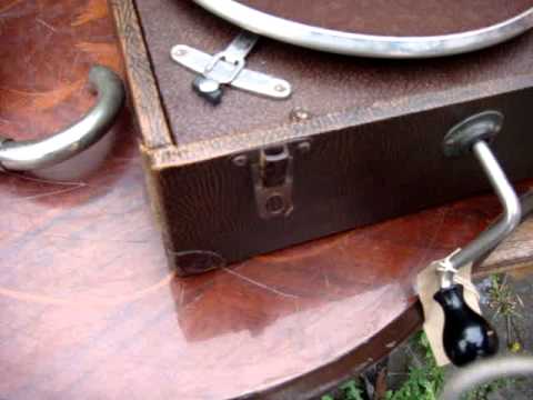 Vintage Garrard Gramophone Motor come with portable Case With HMV sound ...