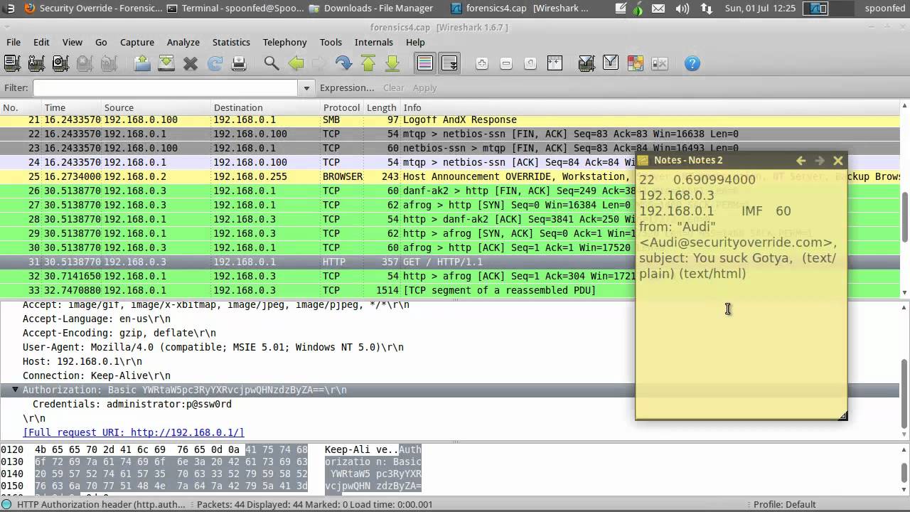 Spoonfeeding Hacking - SecurityOverride.org Forensic Mission 4 - YouTube
