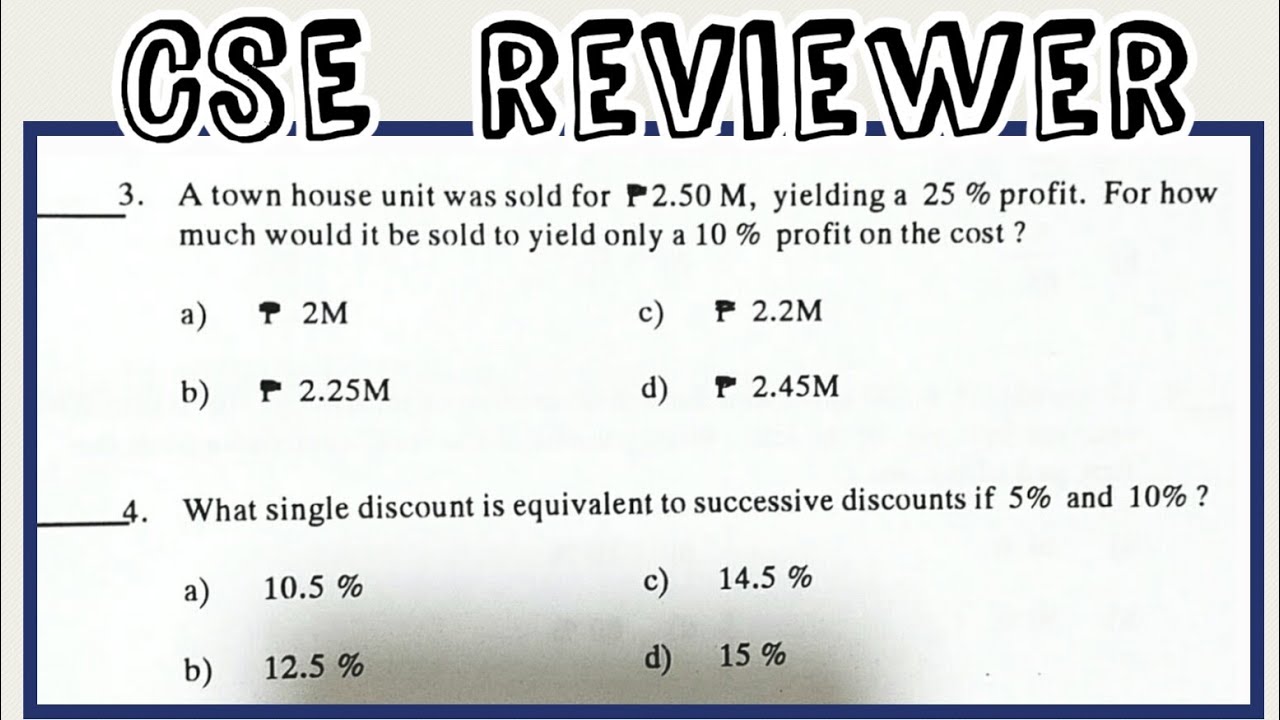 Part2: Civil Service Exam Reviewer - YouTube