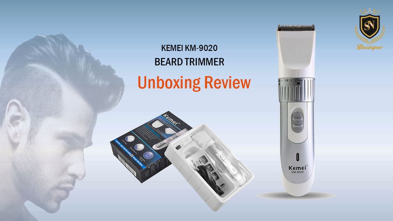 Kemei KM-9020 Beard Trimmer Unboxing Review | How to Dismantle Blade ...