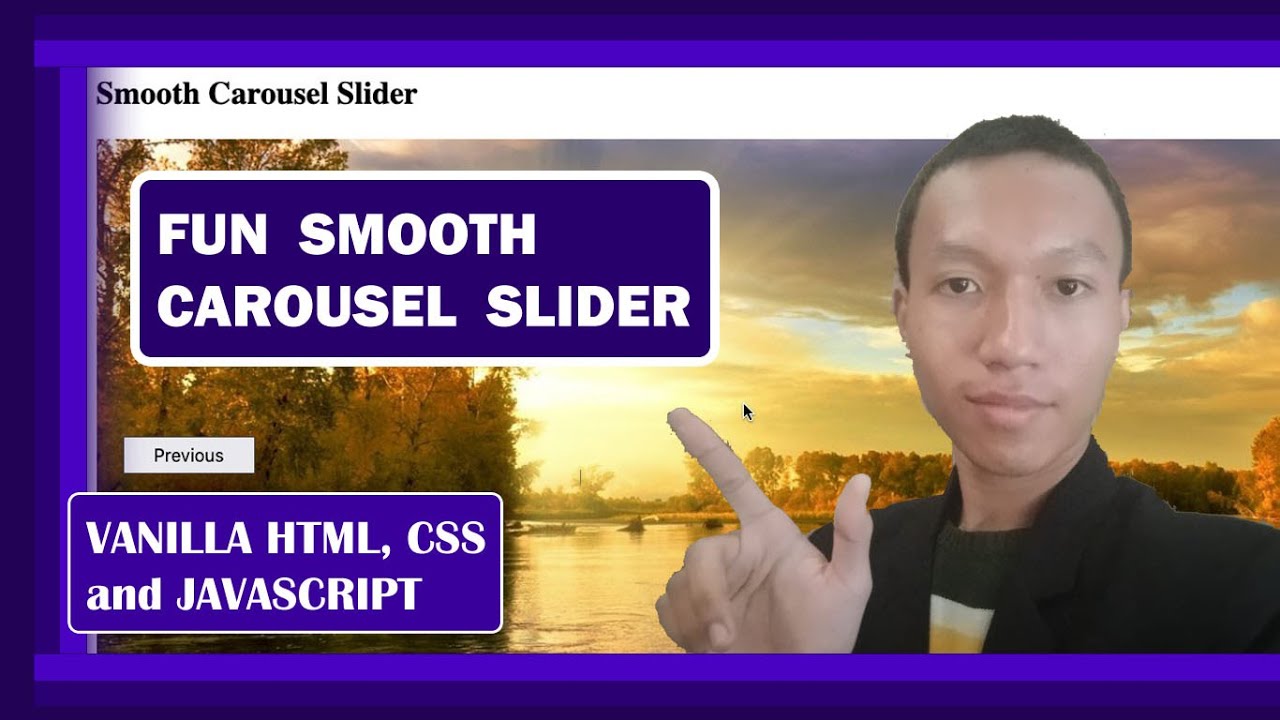 Custom Smooth Carousel With Vanilla Html Css And Javascript Youtube