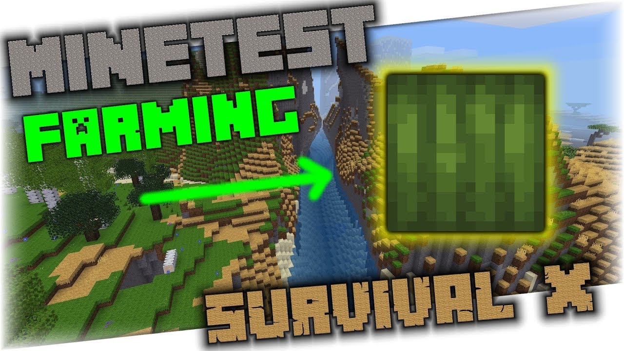 Minetest - Survival X - Farming Melons - YouTube