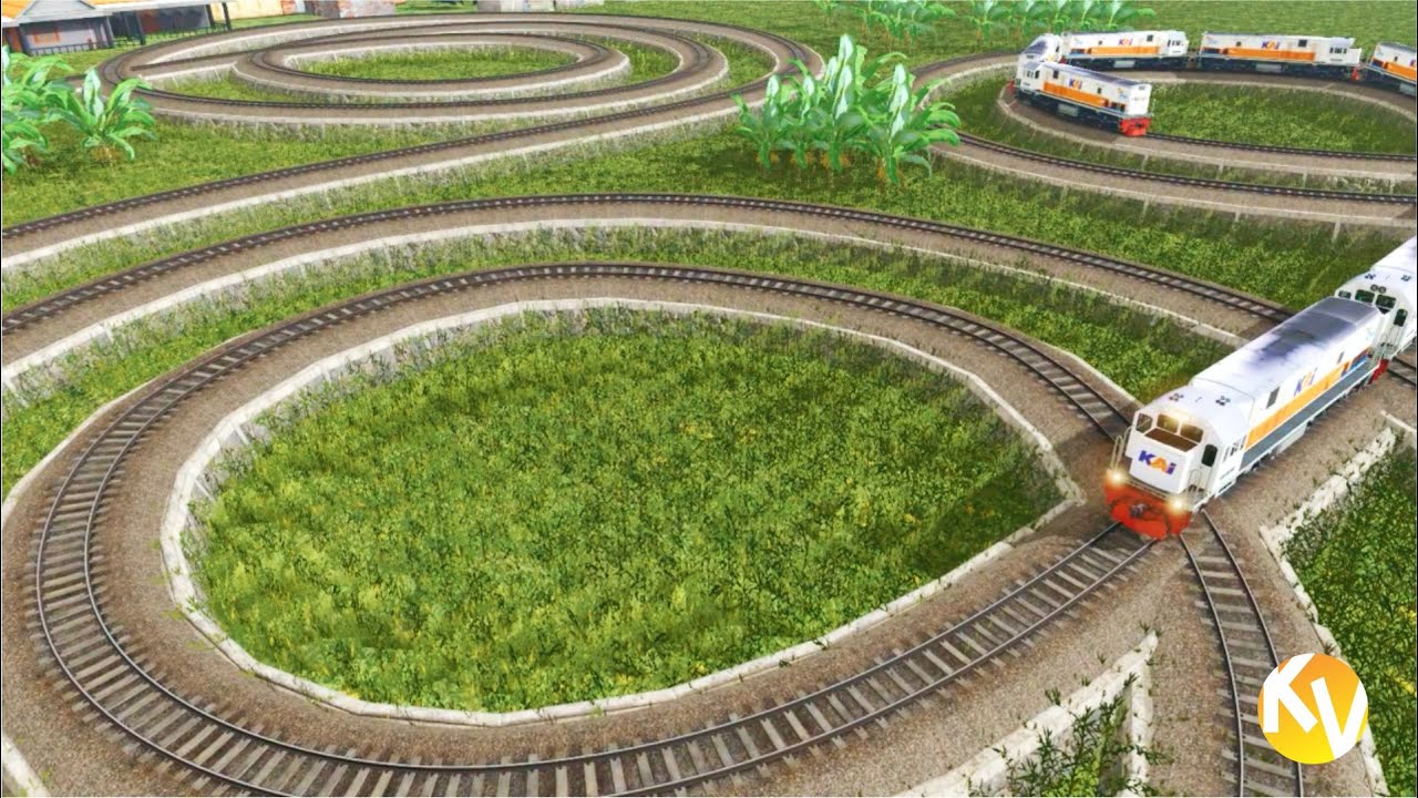 Jalur Kereta Api 3 Keong | 3 Spiral Rounded Track 🌀🚂 - YouTube