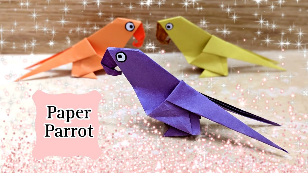 How to make easy paper parrot....🦜 - YouTube