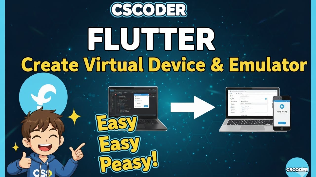 How to Create Virtual Device Emulator in Flutter | Android Studio AVD Setup Step by Step | CS ...