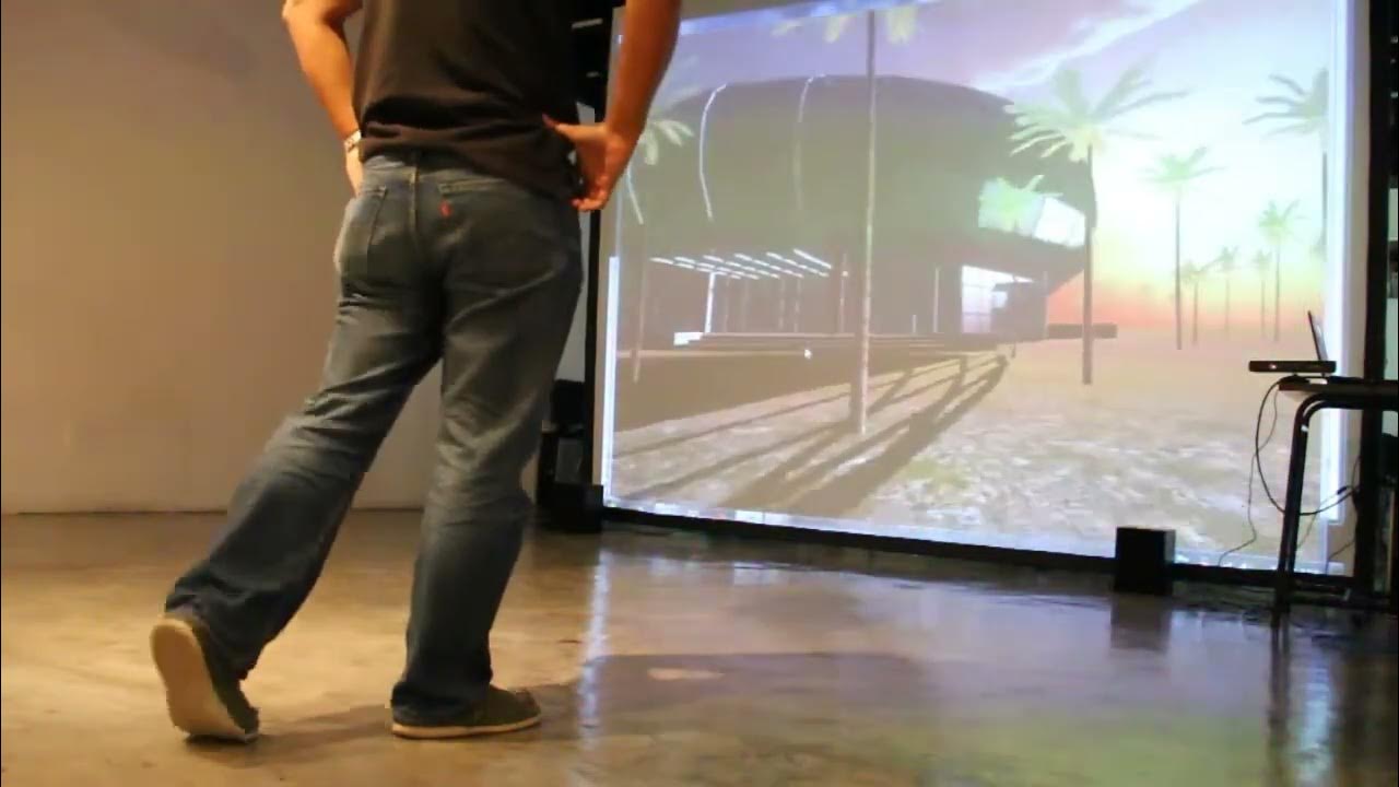 Navigating a 3 D space using gestures with Kinect - YouTube