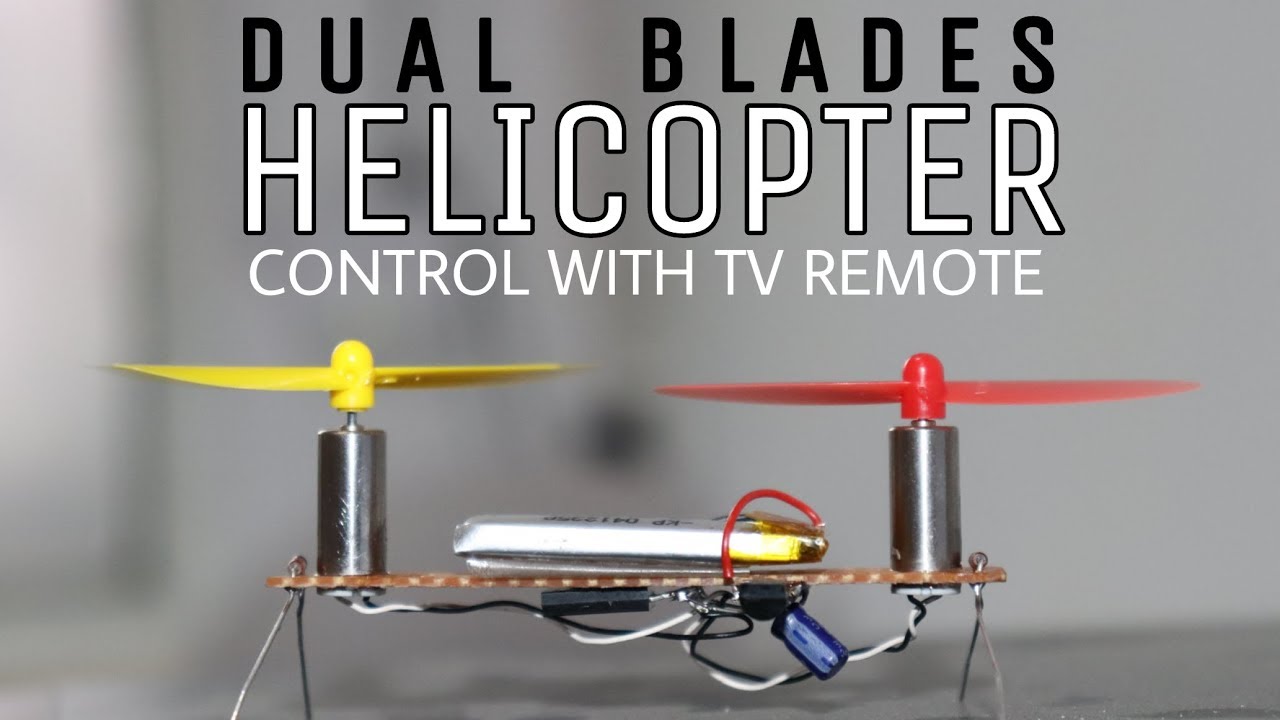 Dual Blades Helicopter control with TV remote | Experiment!!!! - YouTube