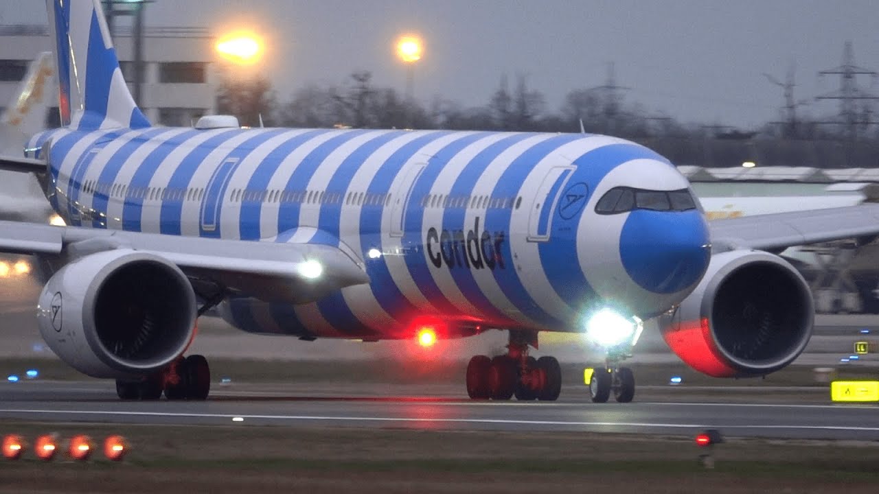 Condor A330 NEU (D-ANRN Blue Sea Livery) TAKEOFF to Mauritius | FRA ...