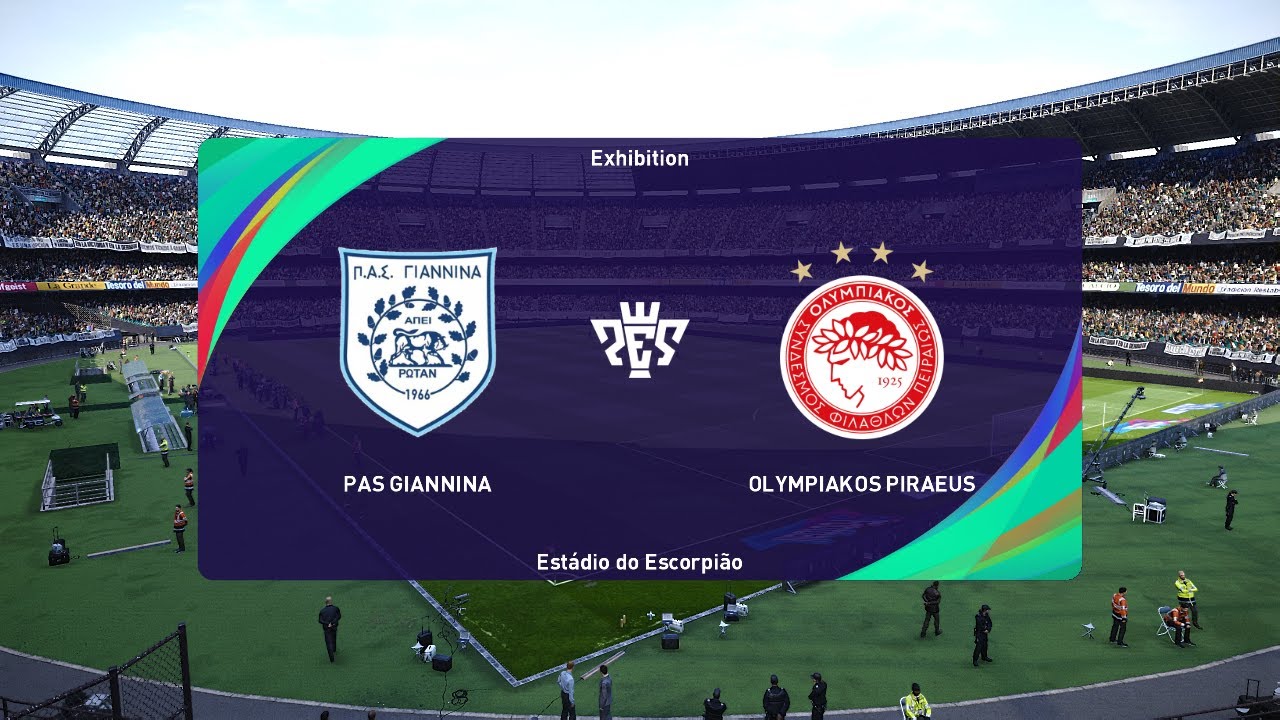 PAS Giannina vs Olympiacos (01/10/2023) Greece Super League PES 2021 ...