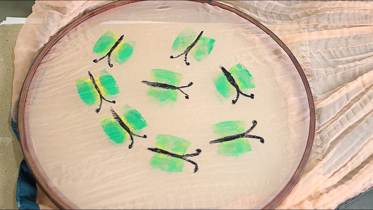 Fabric Printing Techniques with Fabric Colors and Sponge | Step-by-Step ...