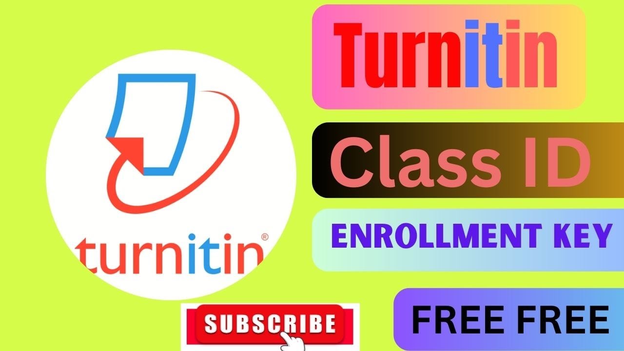 Turnitin Class id & Enrollment Key 2023 No Repository S6P1 - YouTube