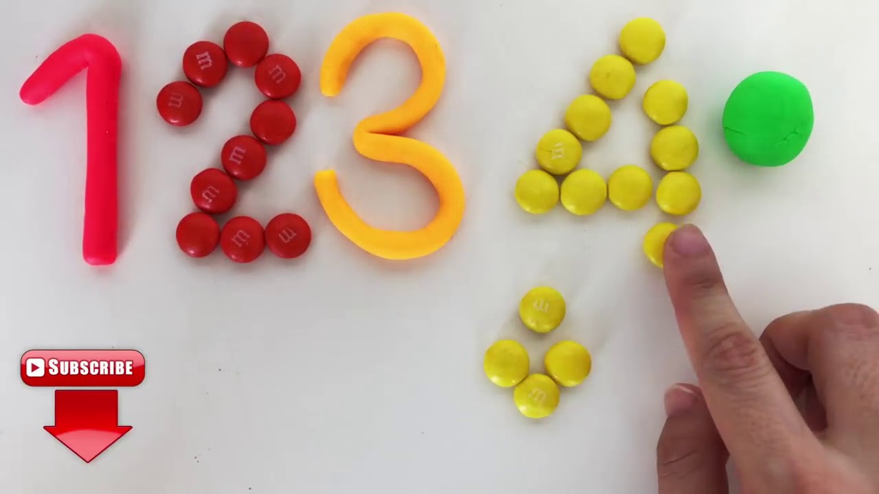 Number 12345678910 English version Play Doh Toy Soda - YouTube