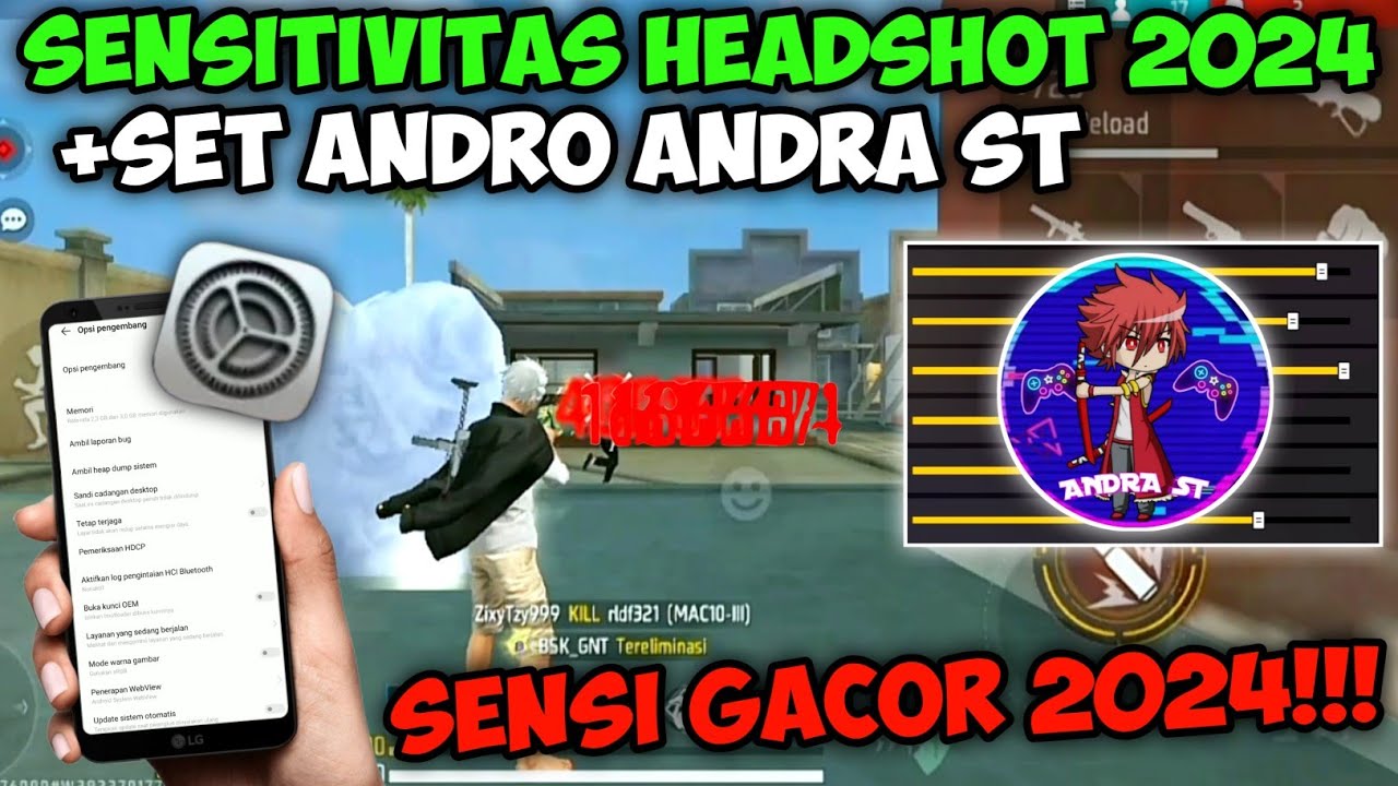 SETTINGS SENSI😱 ANDRA ST 👽⚡SET ANDRO+SENSITIVITAS FF AUTO HEADSHOT 2024 TERBARU‼️WORK SEMUA HP 📱 ...