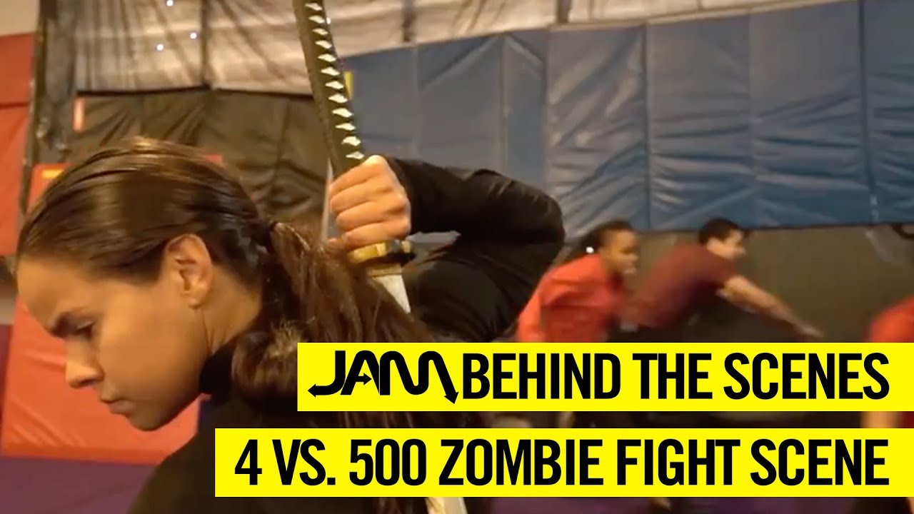 4 VS. 500 ZOMBIE FIGHT SCENE | JAM BEHIND THE SCENES - YouTube
