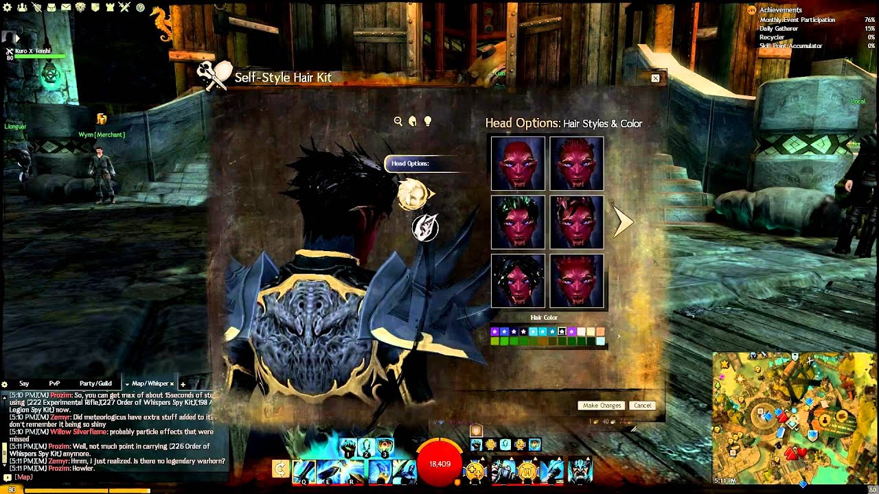 Guild Wars 2: 2/26/13 New Hair colors. - YouTube