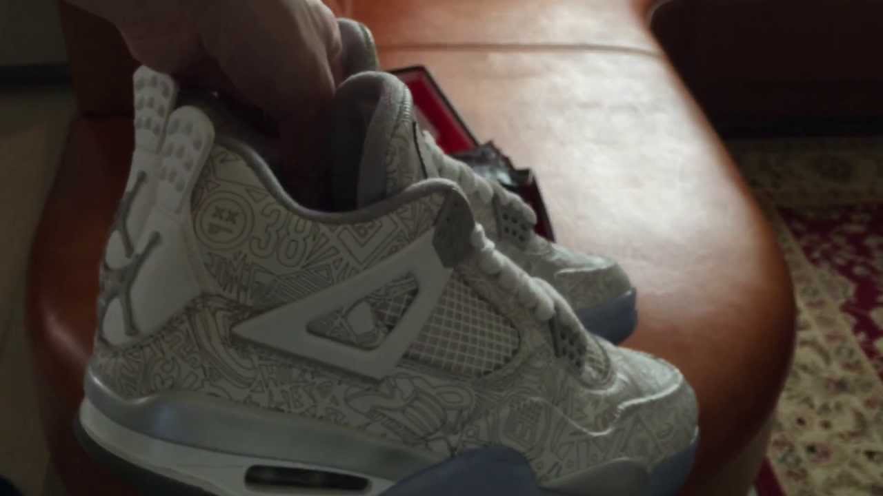 Air Jordan Retro 4 "Laser" UNBOXING - YouTube
