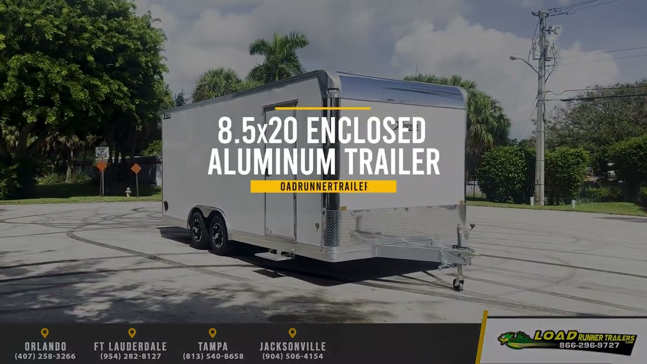 *122726* Aluminum Enclosed Trailer | Load Runner Trailers - YouTube