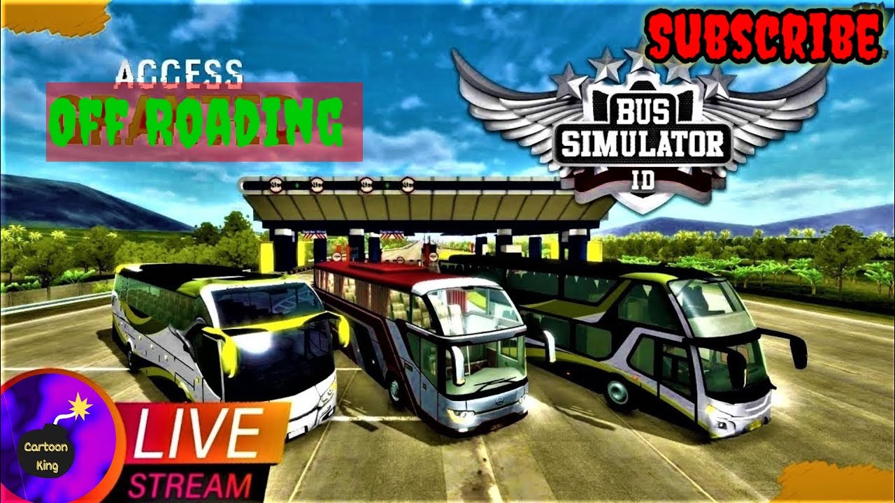 off roading bus simulator|| bus driving || bus simulator||cartoon ...