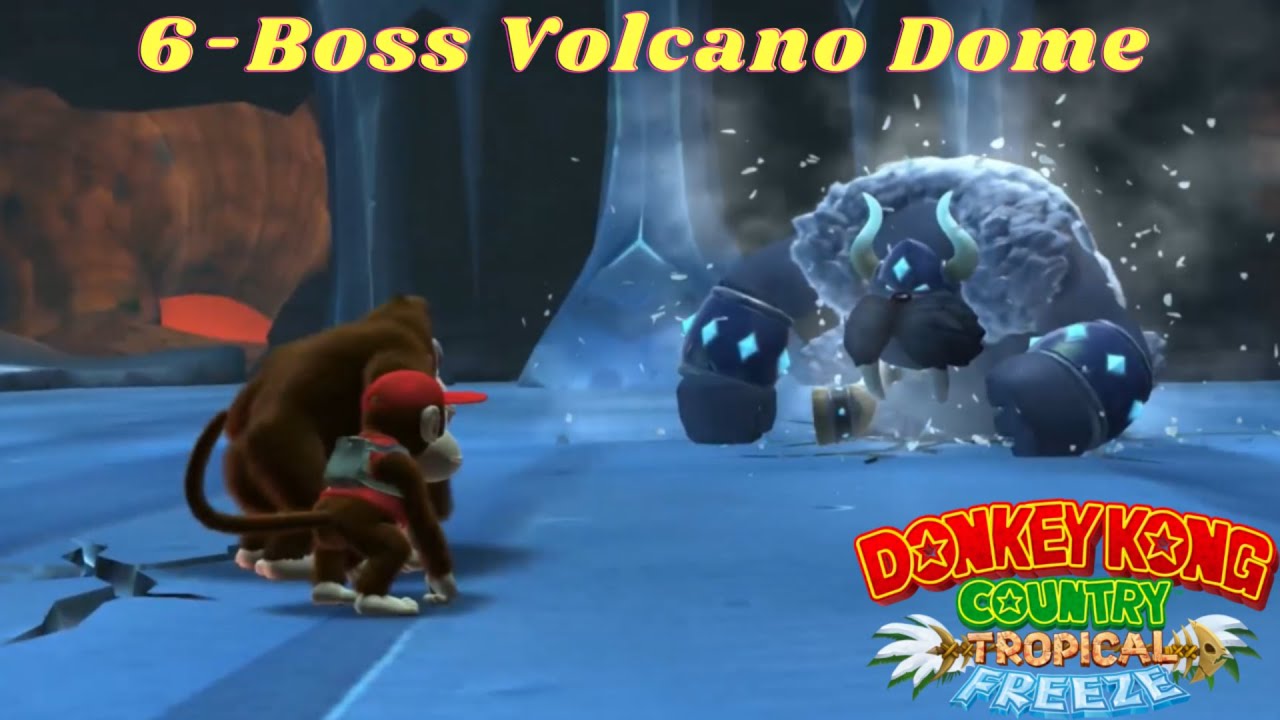 [Donkey Kong Country: Tropical Freeze] 6-Boss Volcano Dome All ...