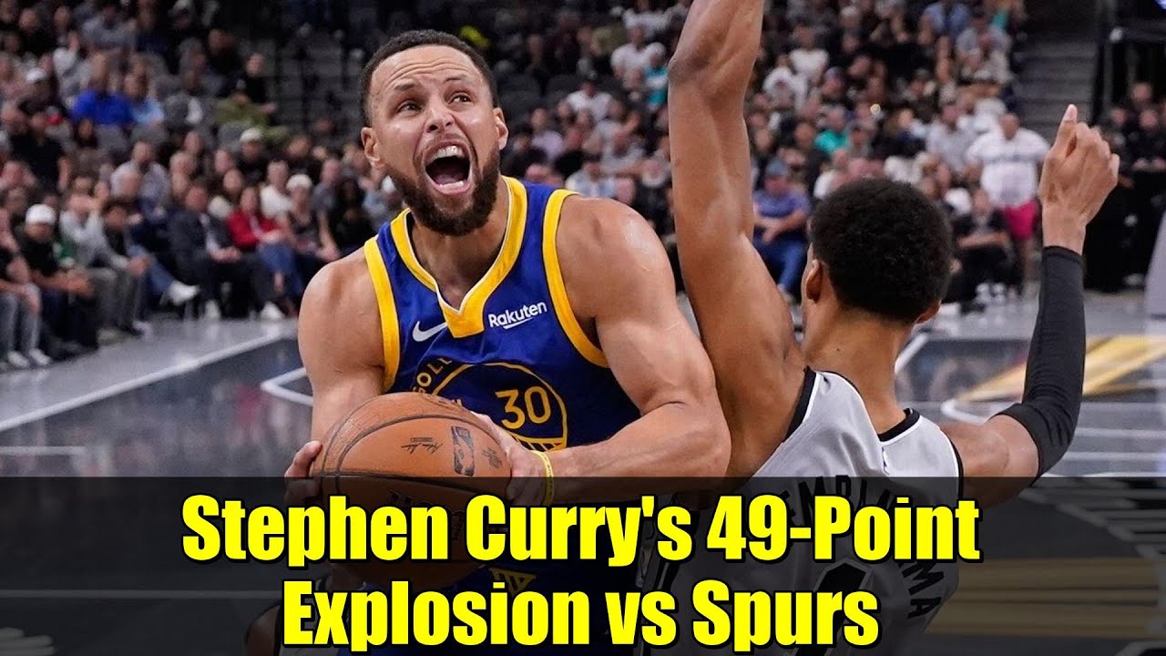 Stephen Curry's 49-Point Explosion vs Spurs | Warriors Comeback Win ...