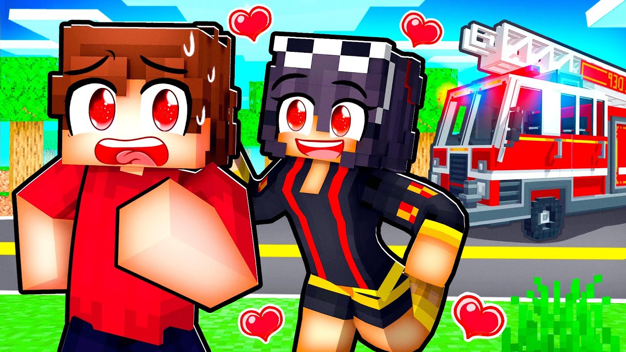 A Firefighter Has a Crush On Me In Minecraft! - YouTube