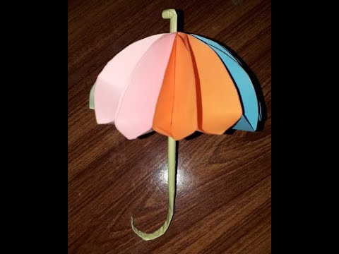 How To Make Beautiful Umbrella With Color Paper | DIY Paper Decor For ...