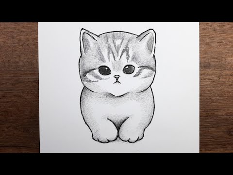Kolay sevimli kedi resmi adım adım nasıl çizilir