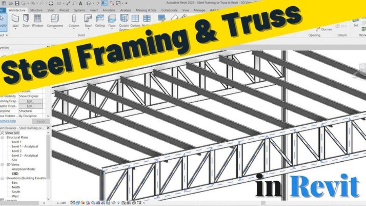 REVIT STEEL - Steel Structure warehouse in Revit - YouTube