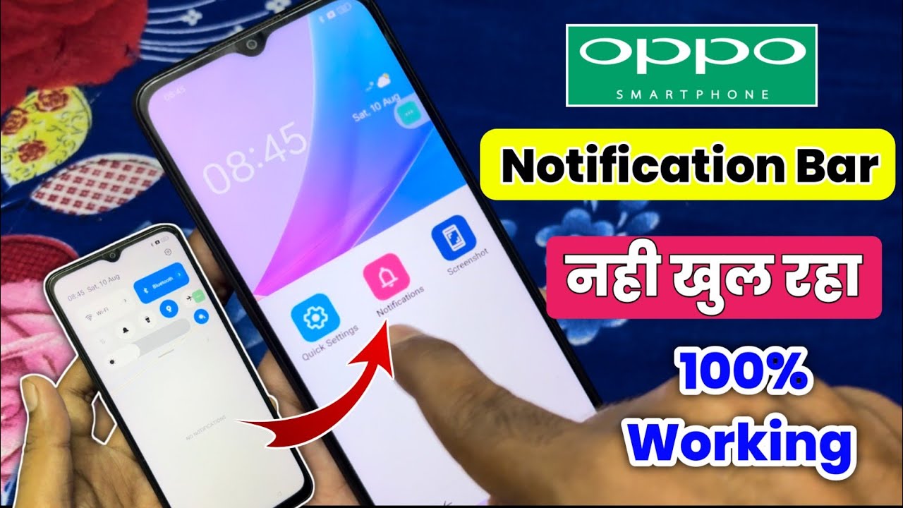 Oppo a78 Add Notifications Button | notification panel not sliding down ...