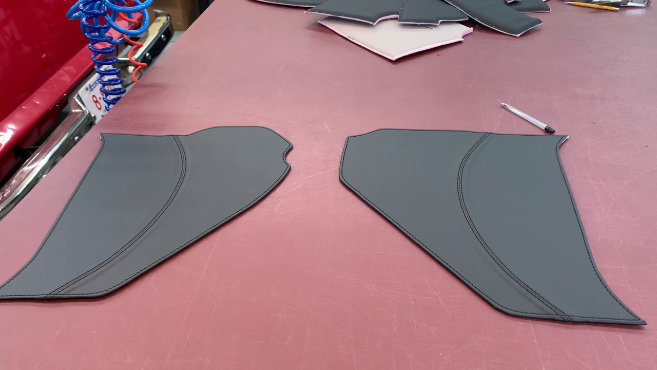 How to leather wrap car door panels and kick plates - YouTube