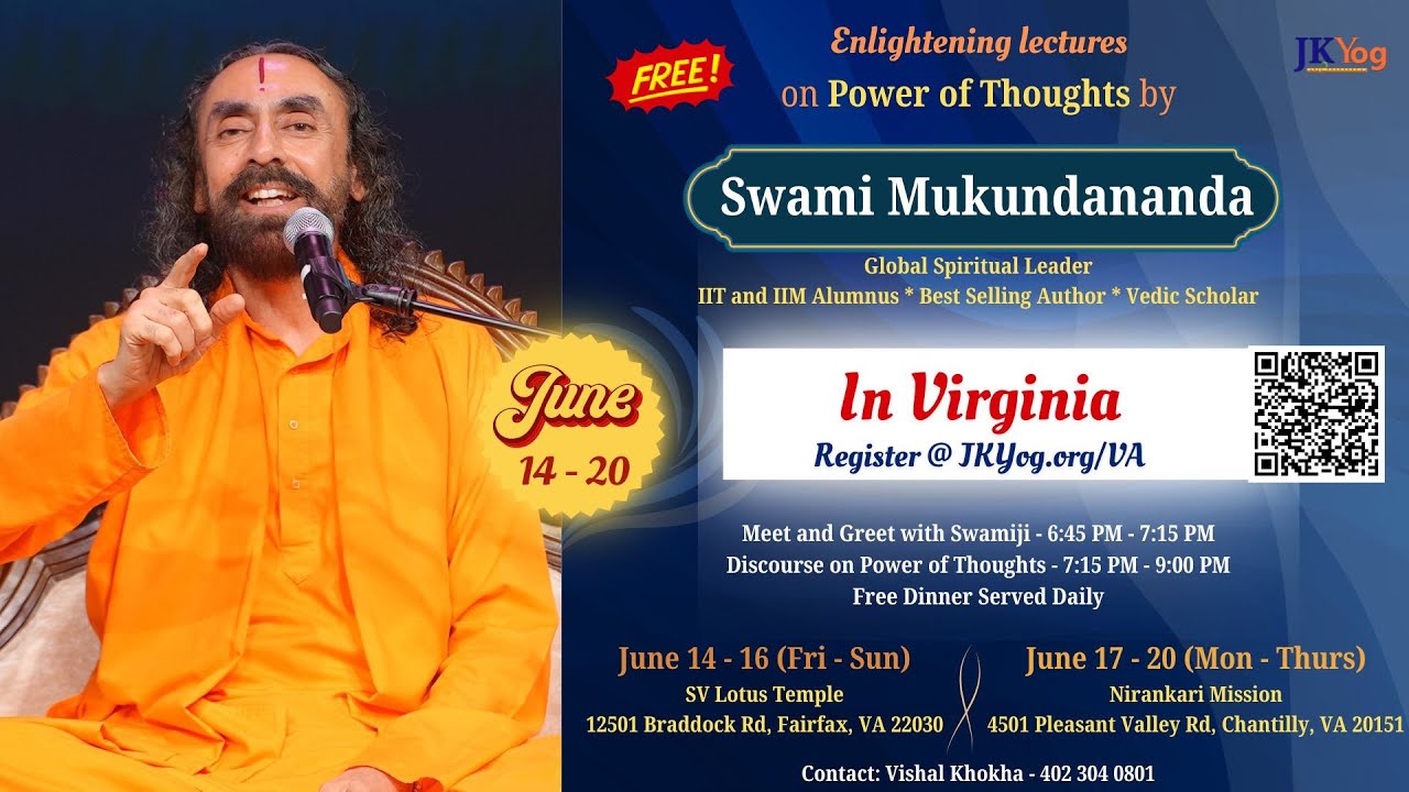 Life Transformation Program with Swami Mukundananda in Virginia - YouTube