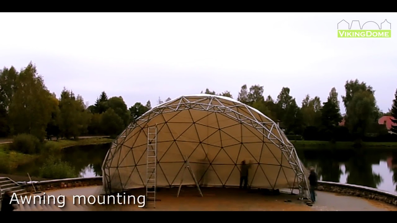 Dome-stage PVC cover: Mounting and dismounting - VikingDome - YouTube