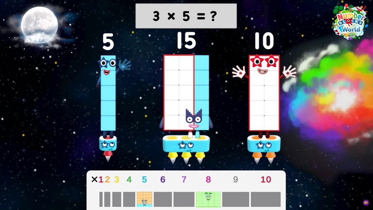 Numberblocks World | 5 Times Table | Fun Educational Video | Multiply ...