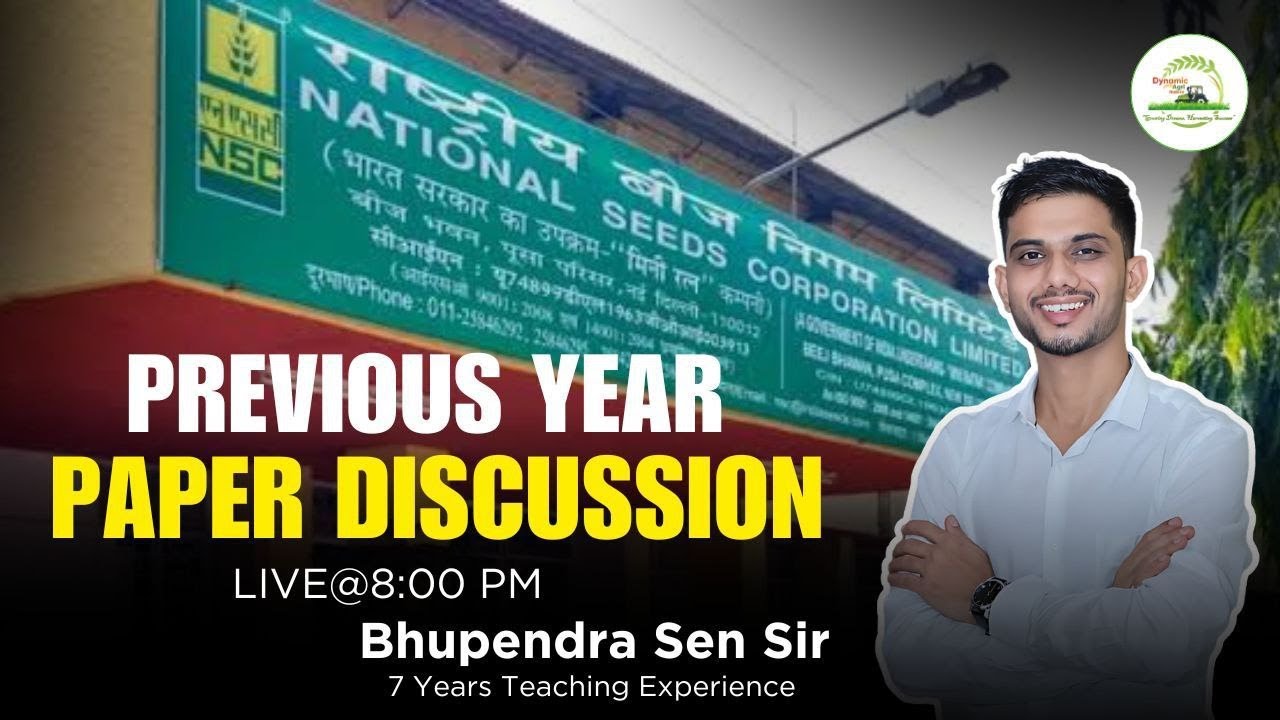 National Seed Corporation #Previous Year Paper discussion | #NSC ...