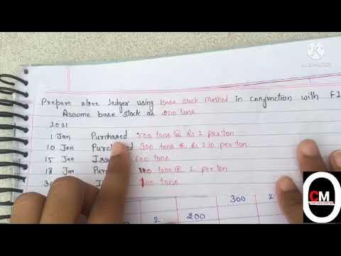 Base Stock Method -Store Ledger Account- Problem - BCOM / BBA #CostAccounting #LIFO # ...