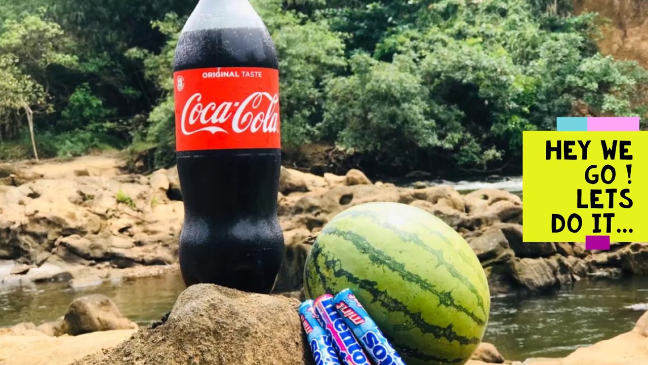 Experiment : Watermelon vs Coca-cola & Mentos - YouTube