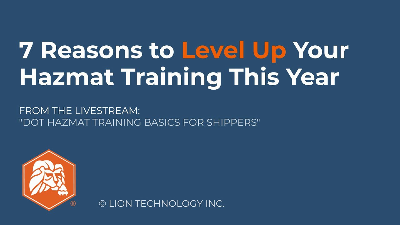 Reasons to Level Up Your Hazmat Training This Year - YouTube