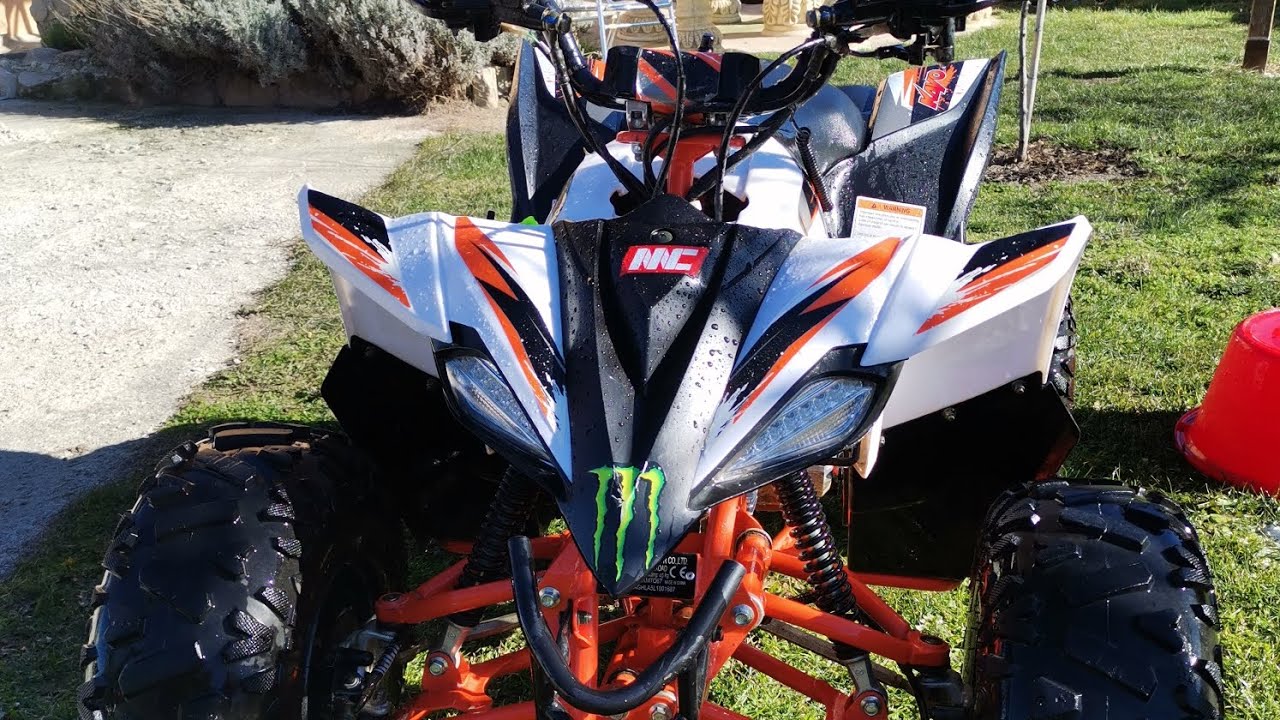 primeras vueltas con el kayo 110cc mini quad. - YouTube