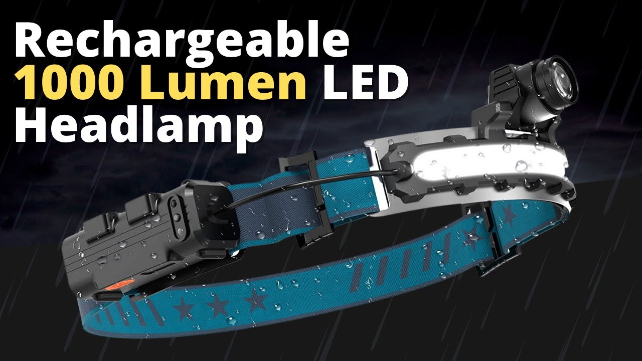 Rechargeable 1000 Lumen LED Headlamp - YouTube