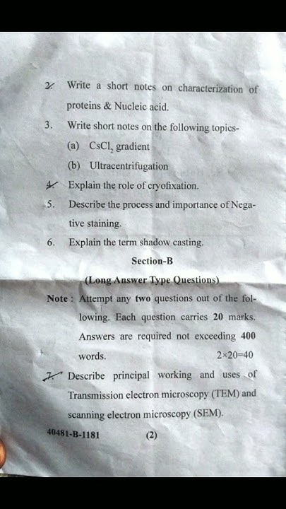 Mjpru M Sc Botany 1st Question Paper 4th Semester Youtube