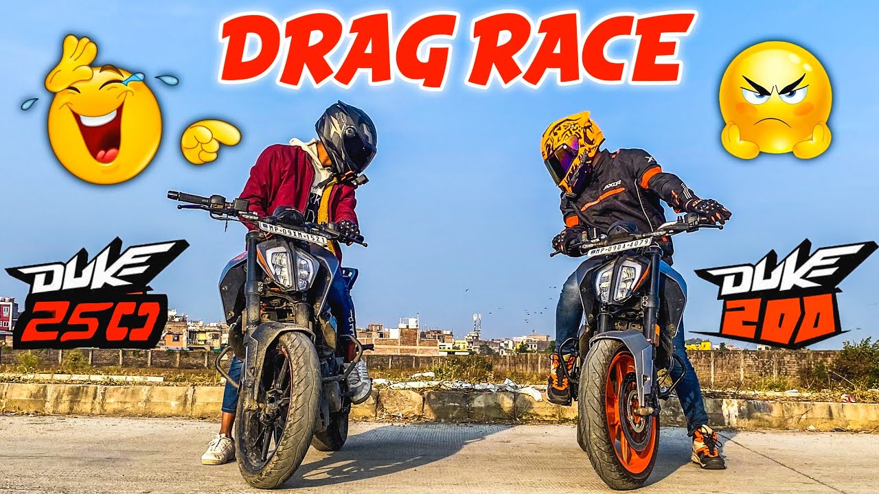 Drag Race Duke 250 vs Duke 200 || Ktm Duke 200 vs Duke 250 Race || Duke ...