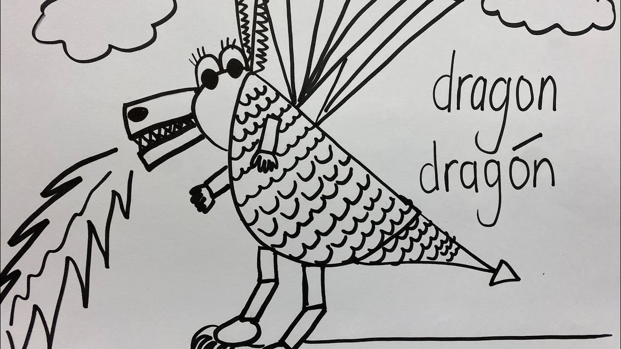 Let’s draw a dragon !! (For kinder and 1st graders) - YouTube