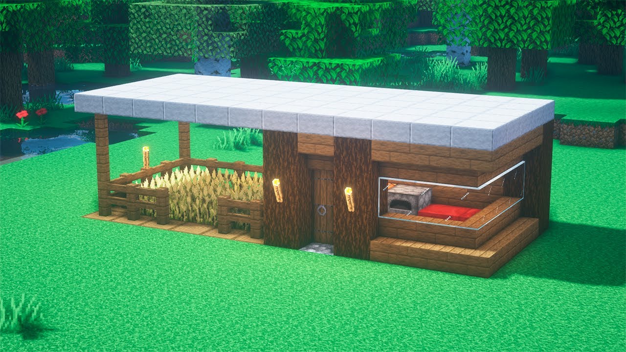 Minecraft : MODERN SURVIVAL STARTER HOUSE #1 - Minecraft Builds - YouTube