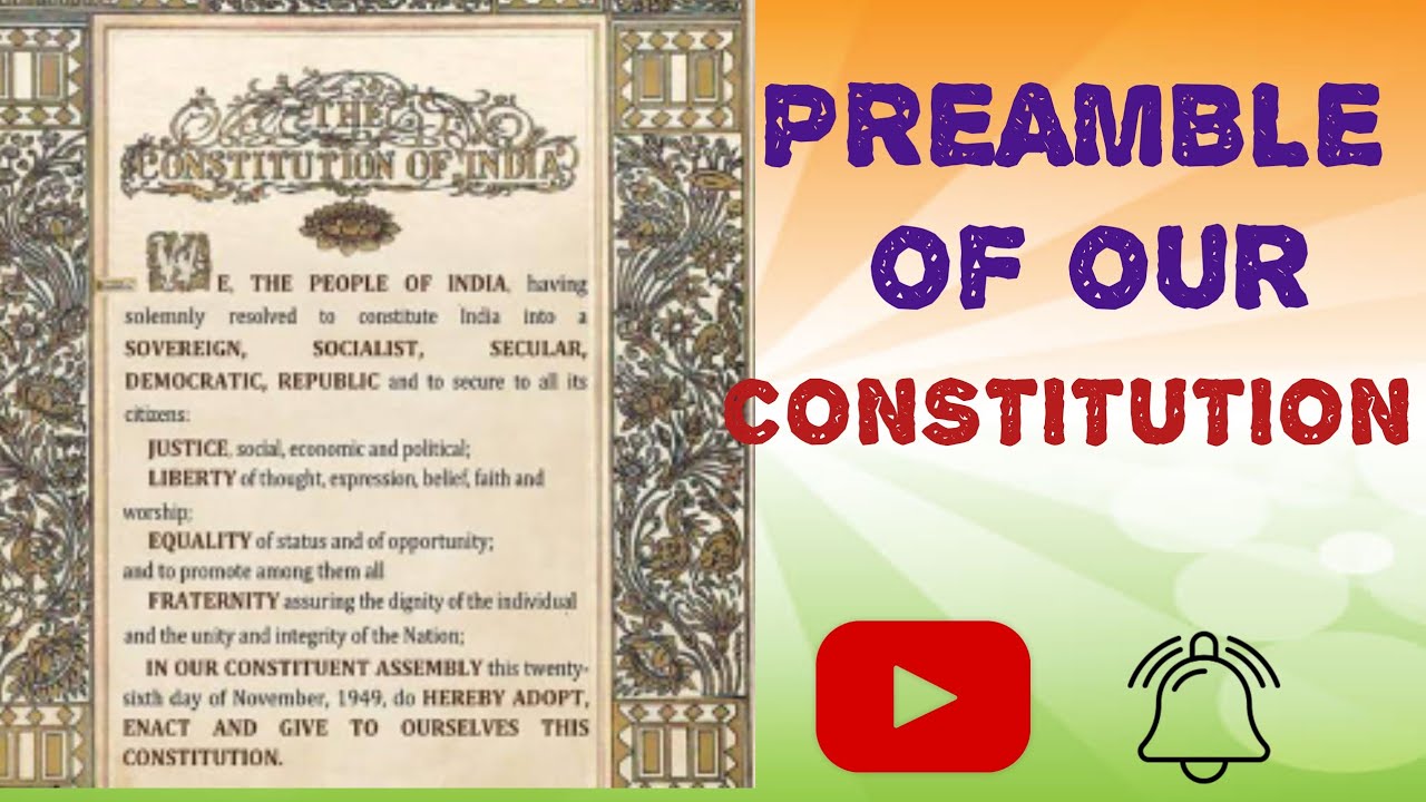 PREAMBLE of Indian Constitution || Indian polity|| class 9, NCERT - YouTube