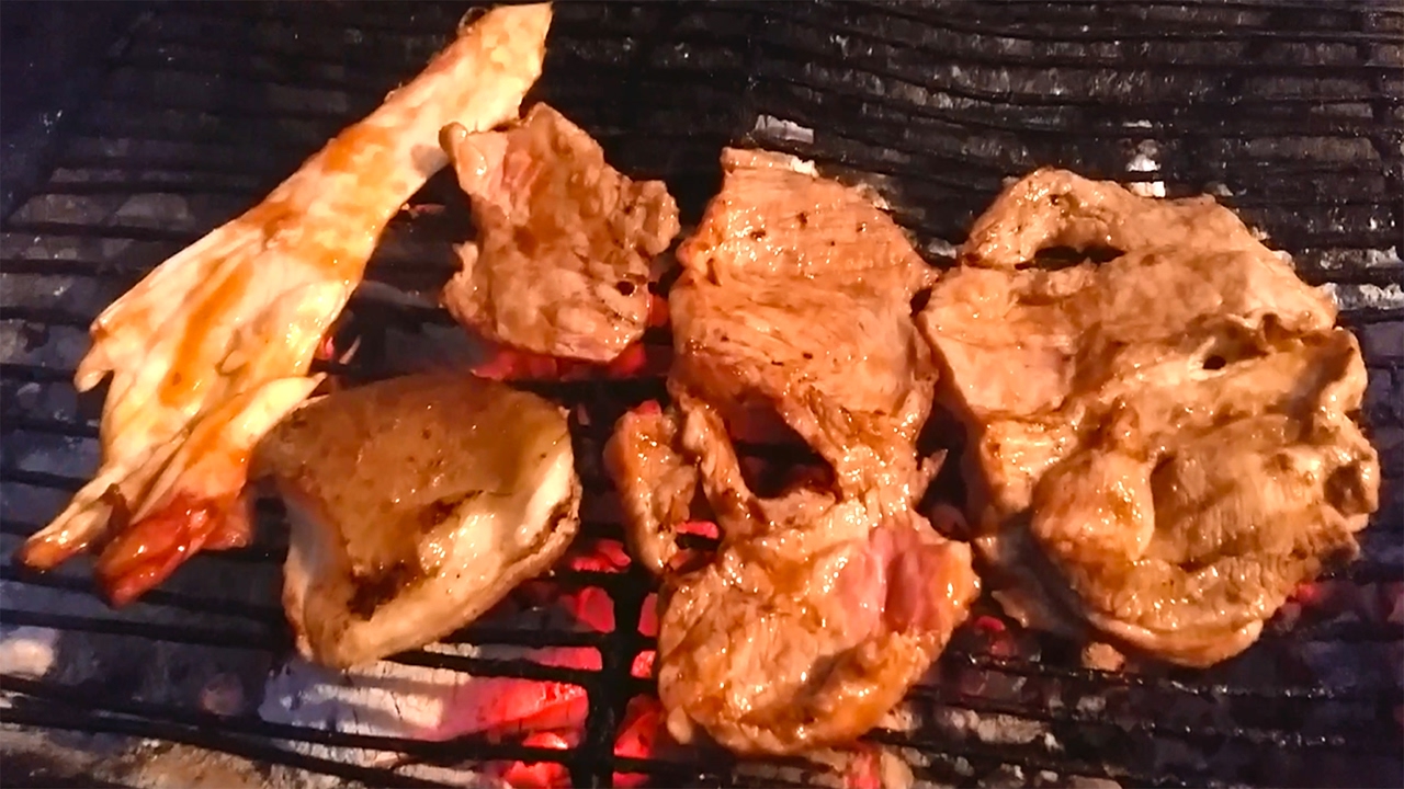Asian Street Food - Street Beef Barbecue In My Village - YouTube