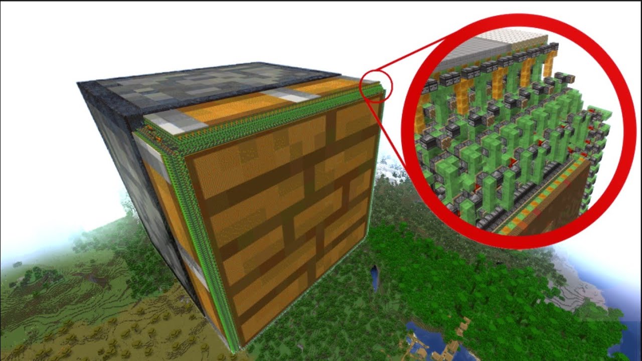 The LARGEST Possible WORKING Piston in Minecraft - YouTube