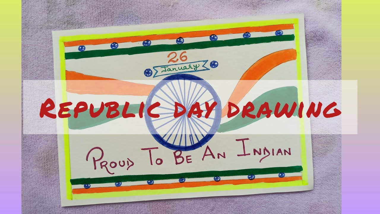 Republic day poster design| Easy and beautiful republic day drawing| # ...