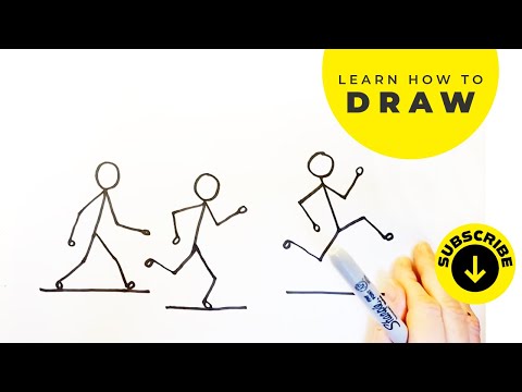How to draw characters walking, jogging and running - YouTube