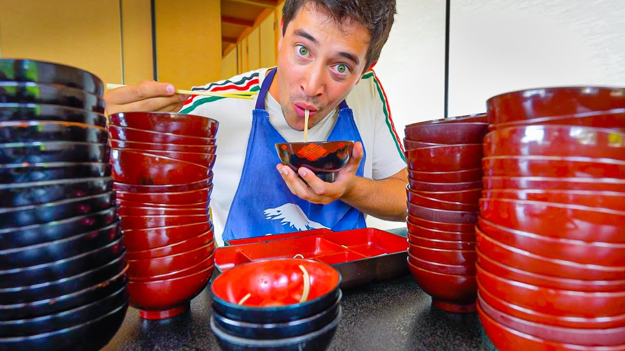 Eating 105 Bowls of Noodles in Japan 🇯🇵 WANKO SOBA CHALLENGE [JAPAN ...