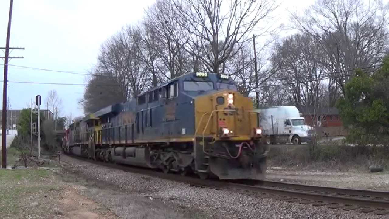 HD: CSX 3052 leads CSX Q619-07 in Newnan, GA - YouTube